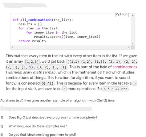 Solved Def Allcombinationsthelist Results For Item