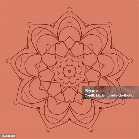 만다라 장식 장식입니다 벡터 일러스트입니다 착 색 책 인사말 카드 초대장에 대 한 꽃 식물에 대한 스톡 벡터 아트 및 기타 이미지 꽃 식물 낙서 드로잉 디자인
