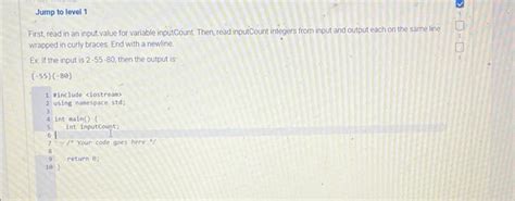 Solved First Read In An Inputivalue For Variable