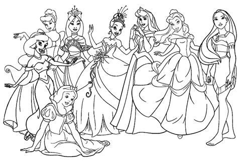 Disney Princess Coloring Pages Coloringlib
