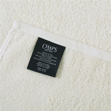 Chaps Bath Towels 6 Piece Sets For Bathroom Ring Spun Cotton Towel