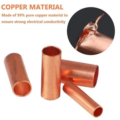 250pcs Wire Ferrules Kit 7 Size Copper Crimp Connector Non Insulated E