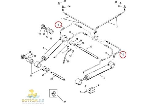 Mercruiser Trim Cylinder Hydraulic Hose Alpha One Bravo 1 2 And 3 X
