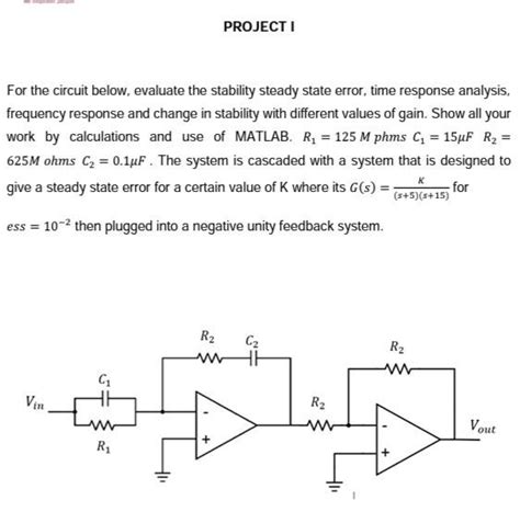 Solved For The Circuit Below Evaluate The Stability Steady Chegg