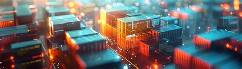 Premium Photo Digital Art Photorealistic Logistics Data Visualization