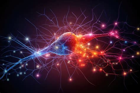 This Image Showcases the Intricate and Vibrant Structure of a Human Brain, Nervous System in the ...