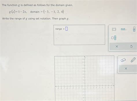 solved the function g ﻿is defined as follows for the domain