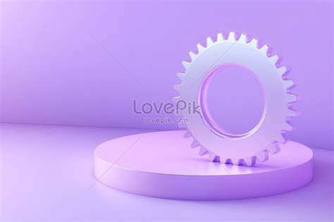 보라색 배경에 기어 디자인 일러스트 무료 다운로드 Lovepik