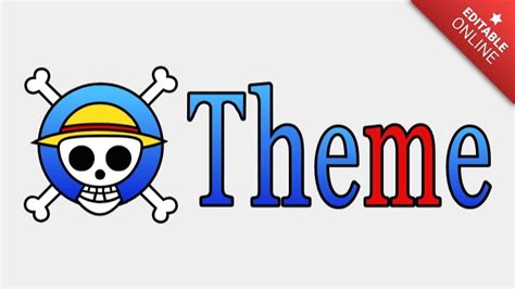 Theme One Piece Logo Text Effect Generator