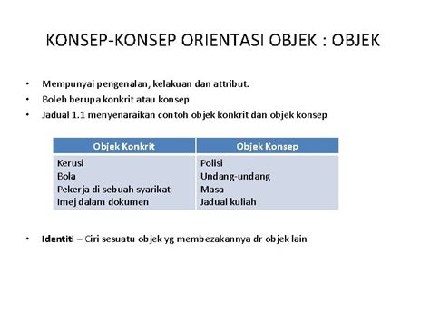 F 3031 Object Oriented Programming Pengenalan Kepada Orientasi