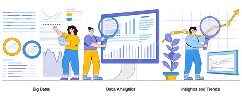 Premium Vector Big Data Data Analytics Insights And Trends Concept With Character Datadriven