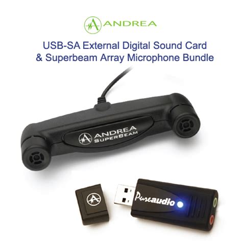 Andrea Superbeam Array Microphone And Usb Sa External Digital Sound Card Bundle