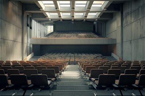 Premium Photo Step Into The Vastness Of A University Lecture Hal