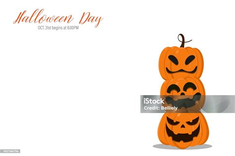 일러스트 레이 션 해피 할로윈 데가 공포 캐릭터 귀여운 호박과 휴일 개념 미소 복사 공간 벡터 Eps10 유령 무서운에 고립 된 흰색 배경 10월에 대한 스톡 벡터 아트 및