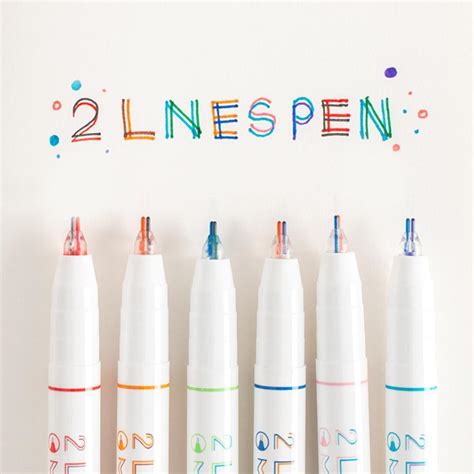 1 Pcs Double Line Pen Cute Girl Double Color Draw Vicedeal
