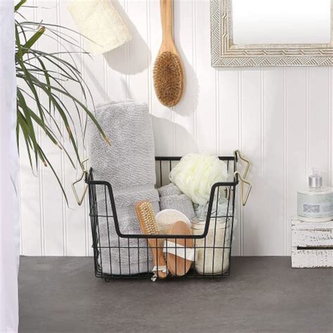 Dii Design Imports Wire Mesh Stackable Utility Storage Bin Medium