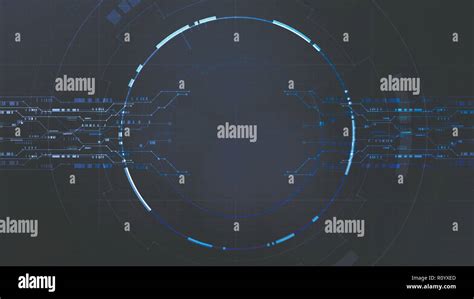 Technological Future Interface Hud Circuit Platform Abstract Background