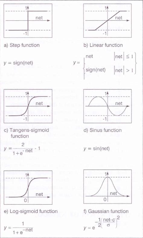 Typical Activation Functions Download Scientific Diagram