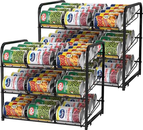 Amtido 3 Tier Stackable Can Rack Holder Kitchen Organiser For Canned