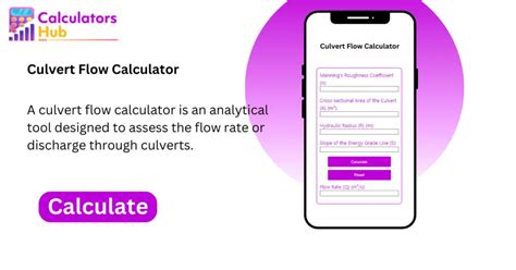 Culvert Flow Calculator Online