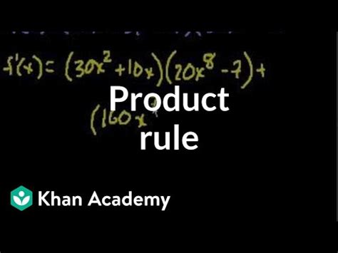 Product Rule Video Calculus CK 12 Foundation