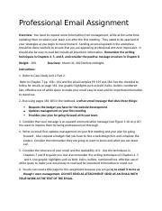 Crafting A Professional Email For Management Assignment Course Hero
