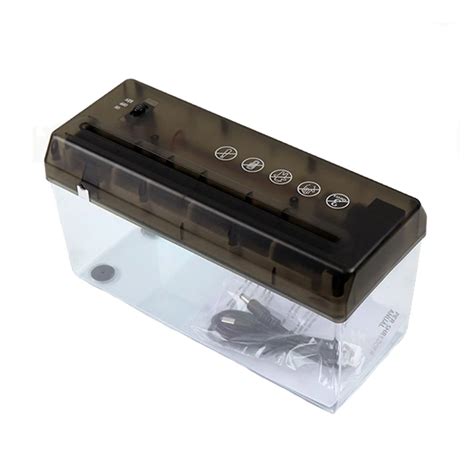 파쇄기 문서 세단기 Usb 배터리 전원 V4 종이 분쇄기 스트립 인보이스 홈 오피스 선물 티몬