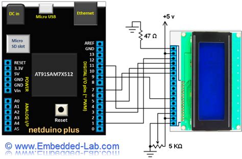 Day 2 Character LCD Circuit Diagram Embedded Lab