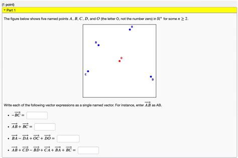 Solved The Figure Below Shows Five Named Points A B C D And Chegg