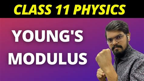 Youngs Modulus Modulus Of Elasticity Class 11 Physics Youtube