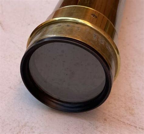 Antique Selsi Paris E Vion 60mm Brass Refractor Telescope With Box