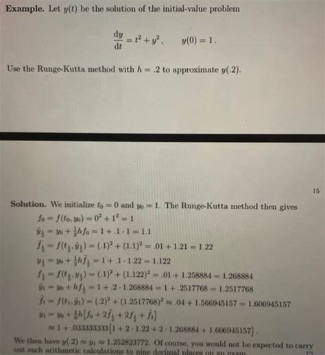 Solved Example Let Y T Be The Solution Of The Chegg