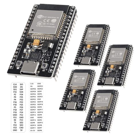 5pcs Esp32 Development Board Cp2102 Chip 38pin Narrow Version Wifi