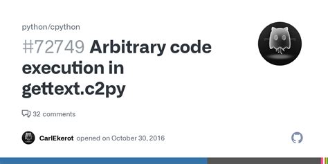 Arbitrary Code Execution In Gettext C Py Issue Python Cpython GitHub