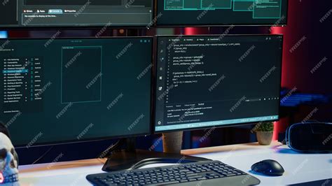 Premium Photo Close Up Shot Of Dangerous Hacking Code Running On