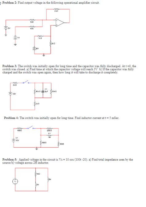 solved problem 2 find output voltage in the following