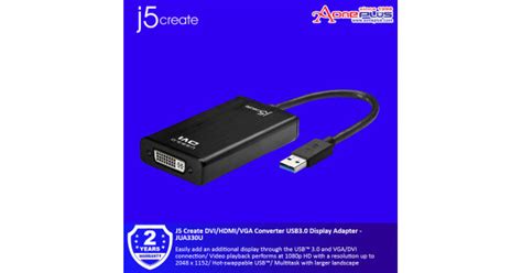 J Create DVI Converter USB Display Adapter JUA