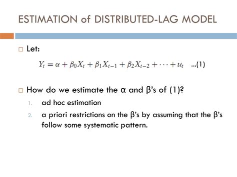 PPT DISTRIBUTED LAG MODELS PowerPoint Presentation Free Download ID 2556061
