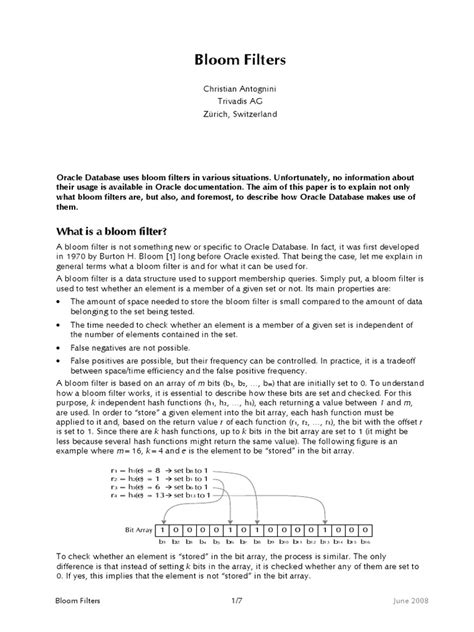 Bloom Filters What Is A Bloom Filter Pdf Array Data Structure