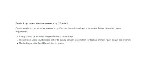 Solved Task1 Script To Test Whether A Server Is Up 20