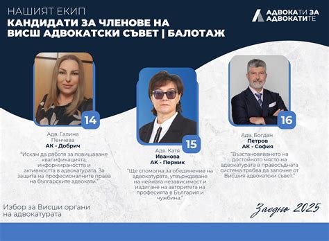 Адвокати за адвокатите Подкрепете нашите колеги в допълнителния избор