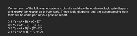 Solved Convert Each Of The Following Equations To Circuits