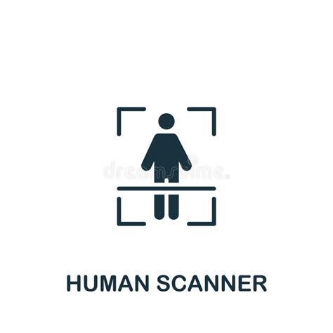 Human Scanner Icon Monochrome Simple Sign From Security Collection Stock Vector Illustration