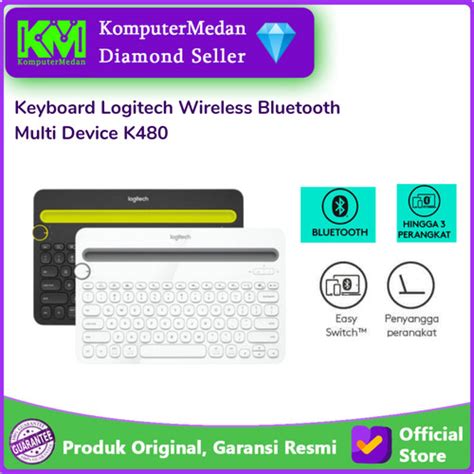 Promo Keyboard Logitech Wireless Multi Device K Black White Putih Cicil X Kota Medan