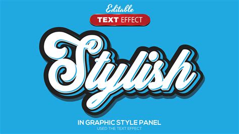 3d editable text effect stylish theme 19519071 vector art at vecteezy