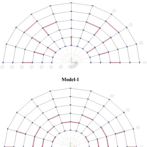 Test Models With Unique Location Of Shear Walls Marked As Red Lines Download Scientific Diagram