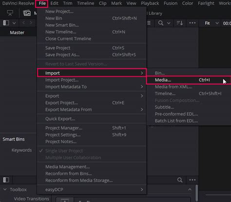 Importing And Exporting Different File Formats In Davinci Resolve 18