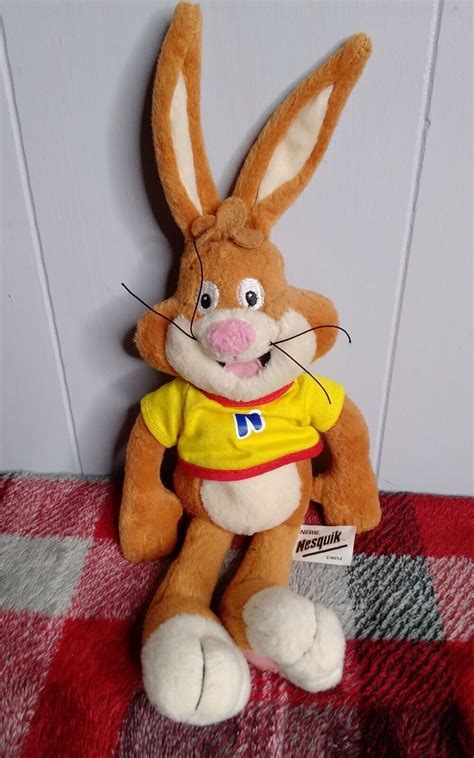 Vintage Nesquik Plush Nestle Stuffed Bunny Rabbit Mascot Nwt 12