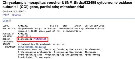 Ncbi Bioprojects — Si Barcode Network Informatics Documentation 10 Documentation