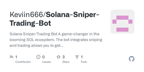 github keviin666 solana sniper trading bot solana sniper trading bot